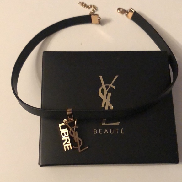 Yves Saint Laurent | Jewelry | Ysl Logo Charm Choker Necklacebracelet ...